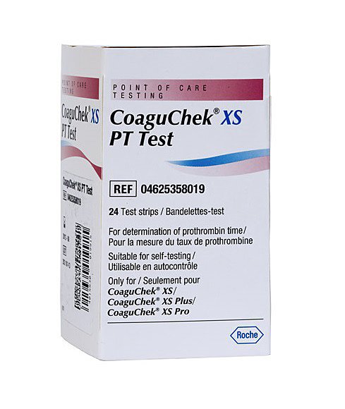 Тест-полоски Коагучек ЭксЭс Тест (CoaguChek XS PT Test), 24 штуки